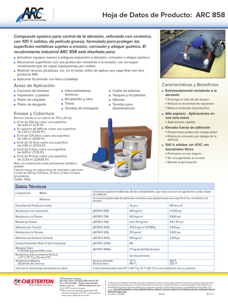Hoja Tecnica ARC 858 | PDF | Materiales