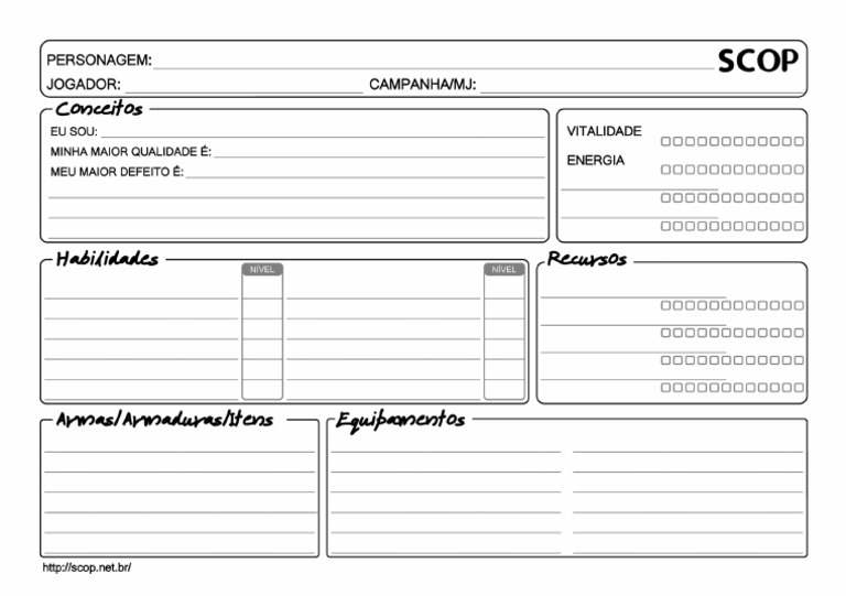 Scop - Ficha Editavel | PDF