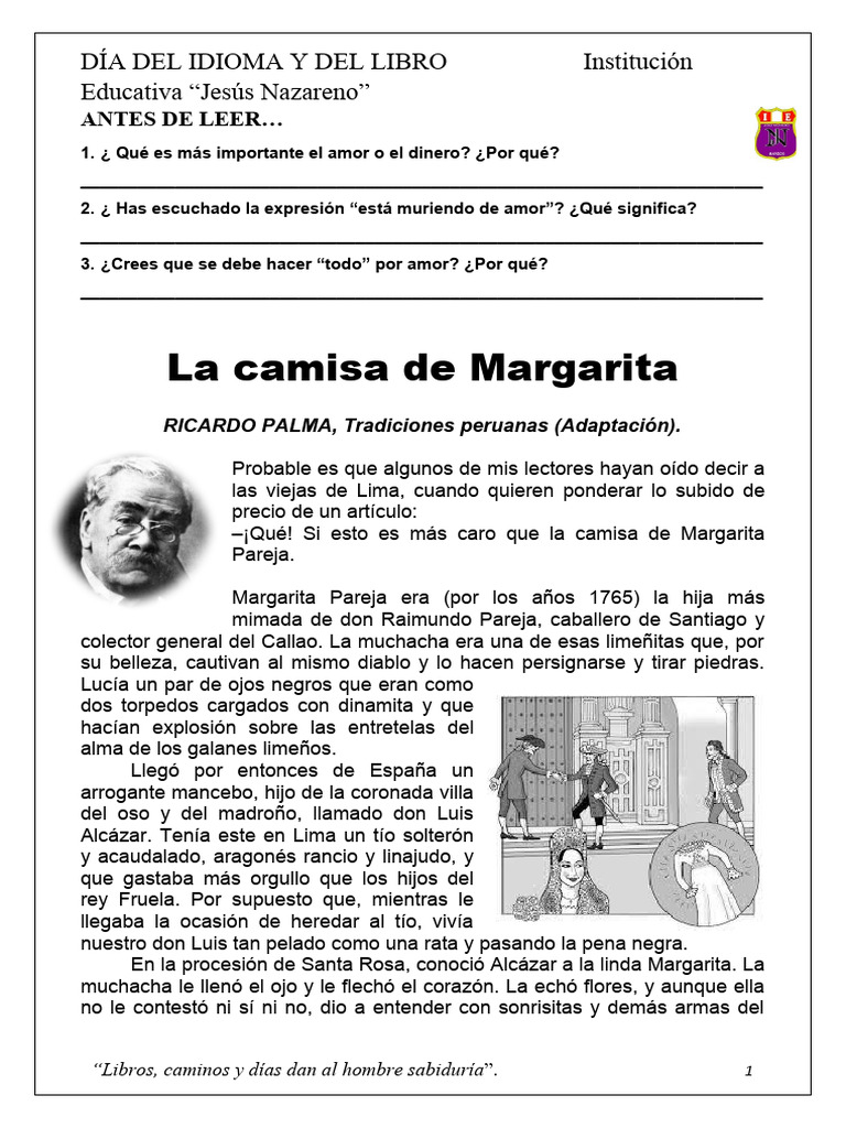La camisa de Margarita: Tradición peruana | PDF | Novela negra ...