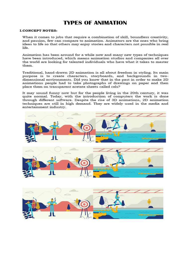 Types of Animation | PDF | Animation | 3 D Computer Graphics