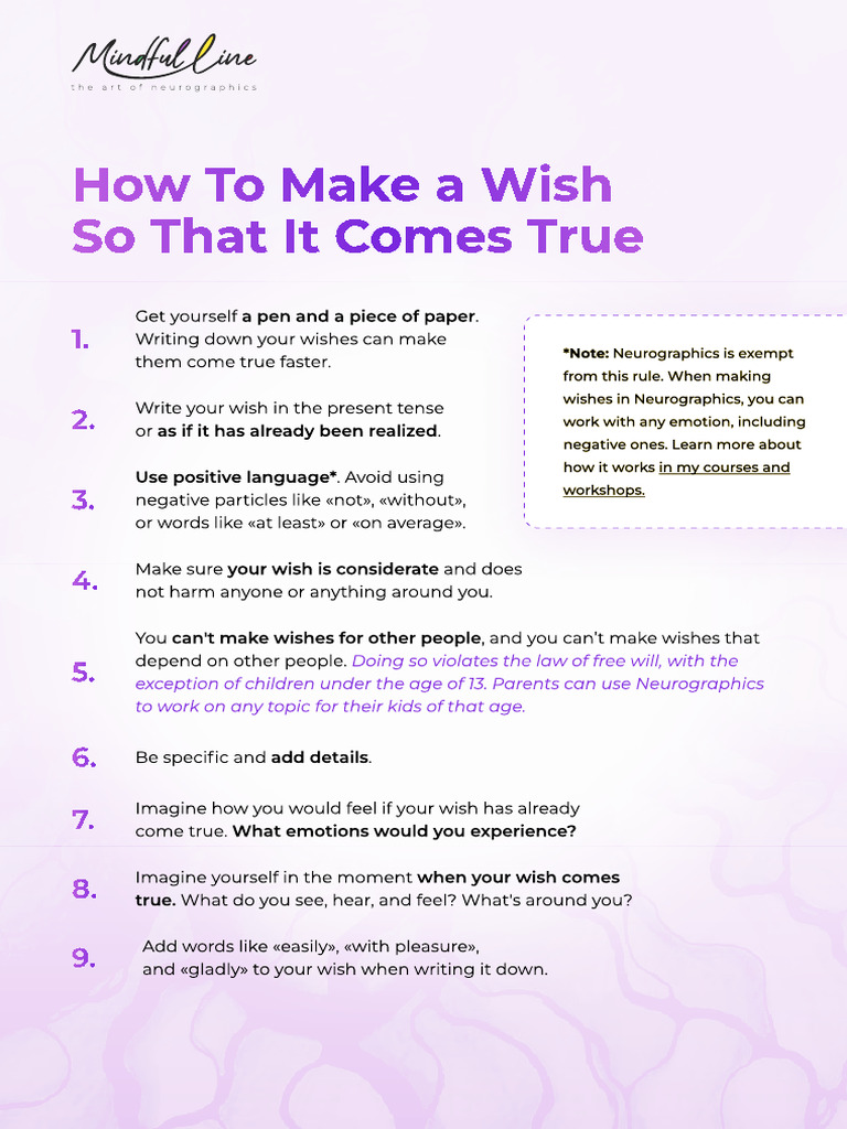 How to Make Your Wishes Come True | PDF | Cognition | Psychological ...