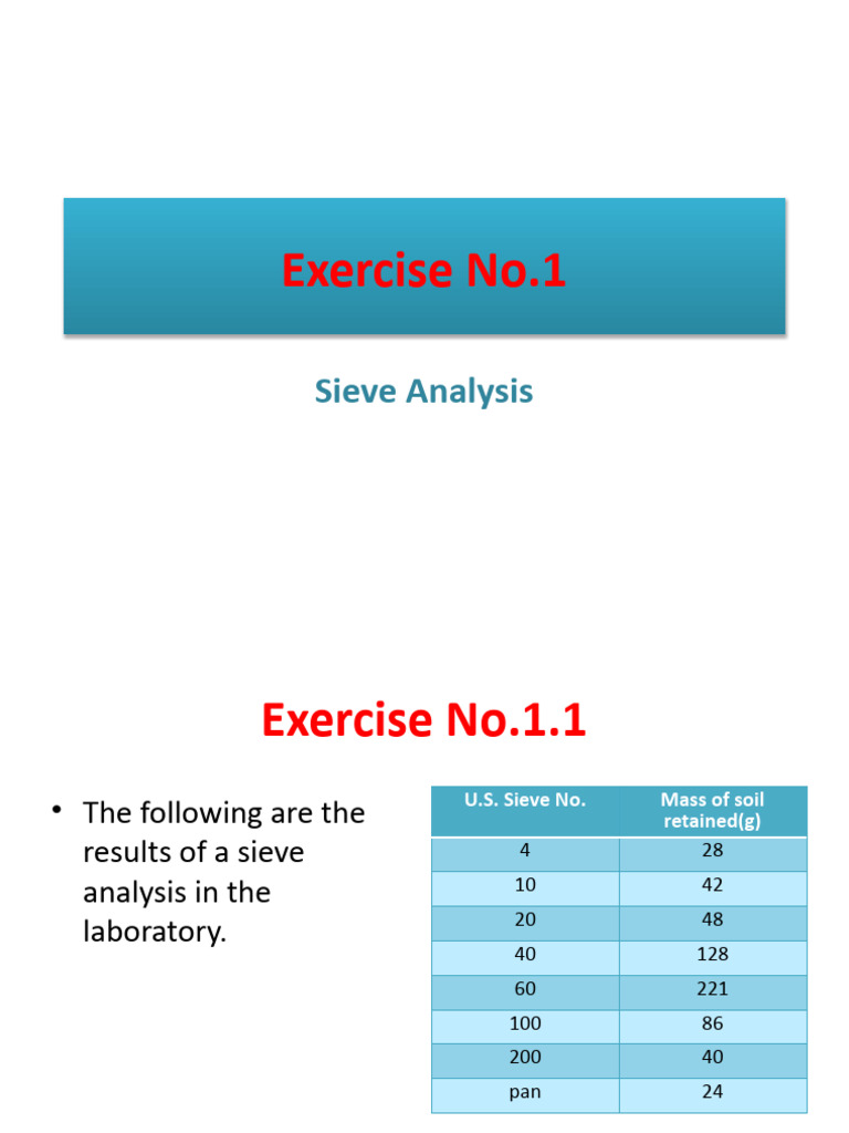 Geotech-Sieve-Analysis-Exercise-No.1 | PDF