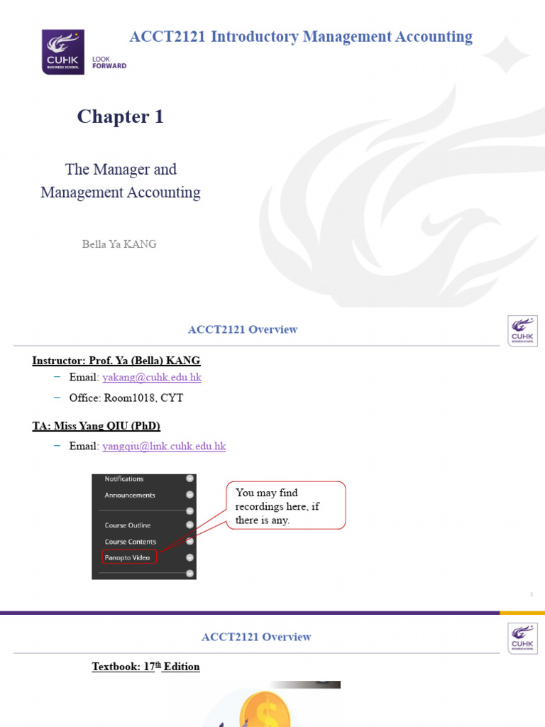 ACCT2121 Ch1 | PDF | Accounting | Strategic Management