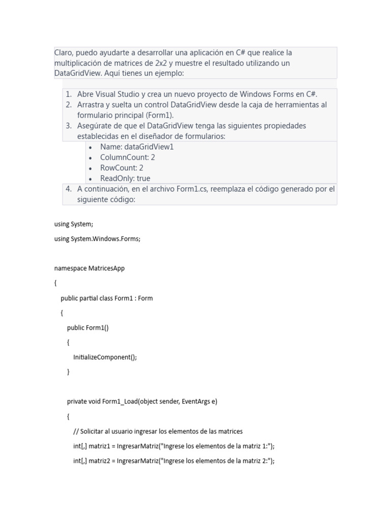 Codigo Parcial | PDF | C Sharp (lenguaje de programación) | Ciencias de ...