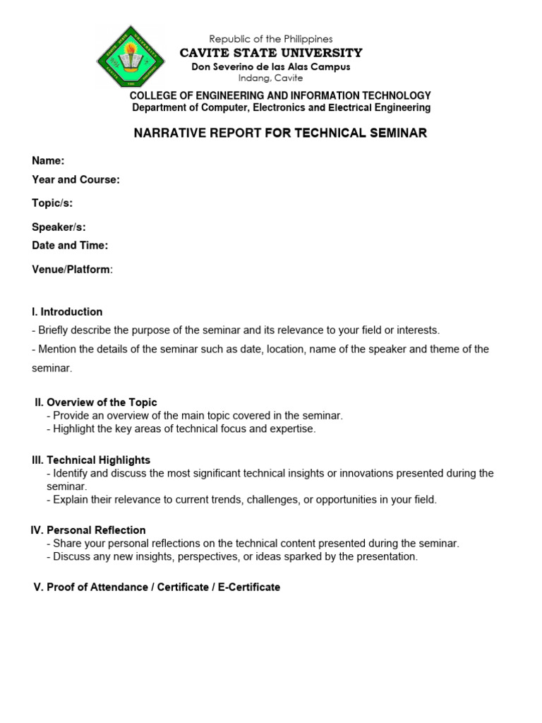 Technical Seminar Narrative Report | PDF | Art | Computers