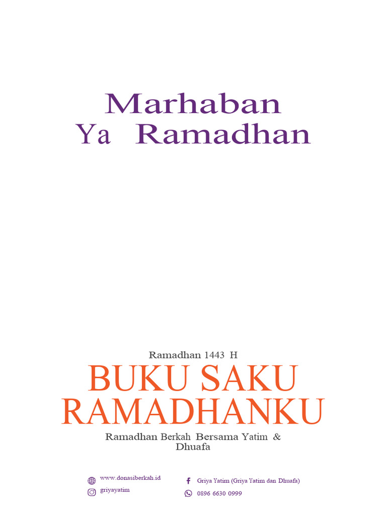 Buku Saku Ramadhanku 1443 | PDF | Kesehatan Holistik | Gaya Hidup