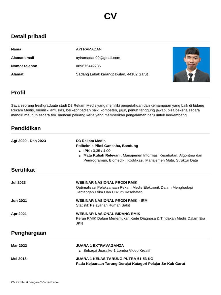 CV Ayi Ramadan | PDF