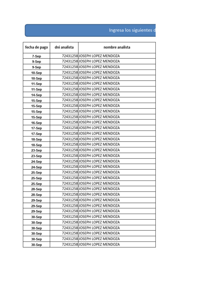 Cuadro Control de Recuperaciones JOSEPH LOPEZ MENDOZA | PDF