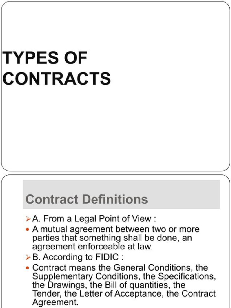 TYPES-OF-CONTRACT.pptx | PDF