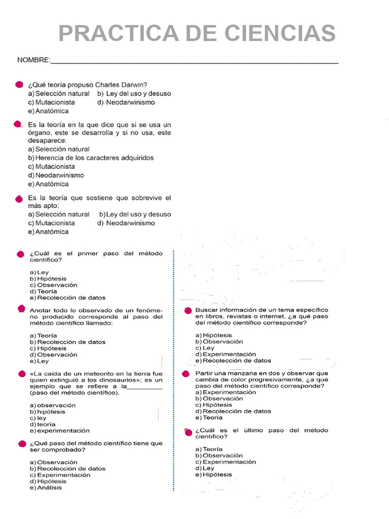 Practica de Ciencias 17 | PDF | Crecimiento personal y profesional