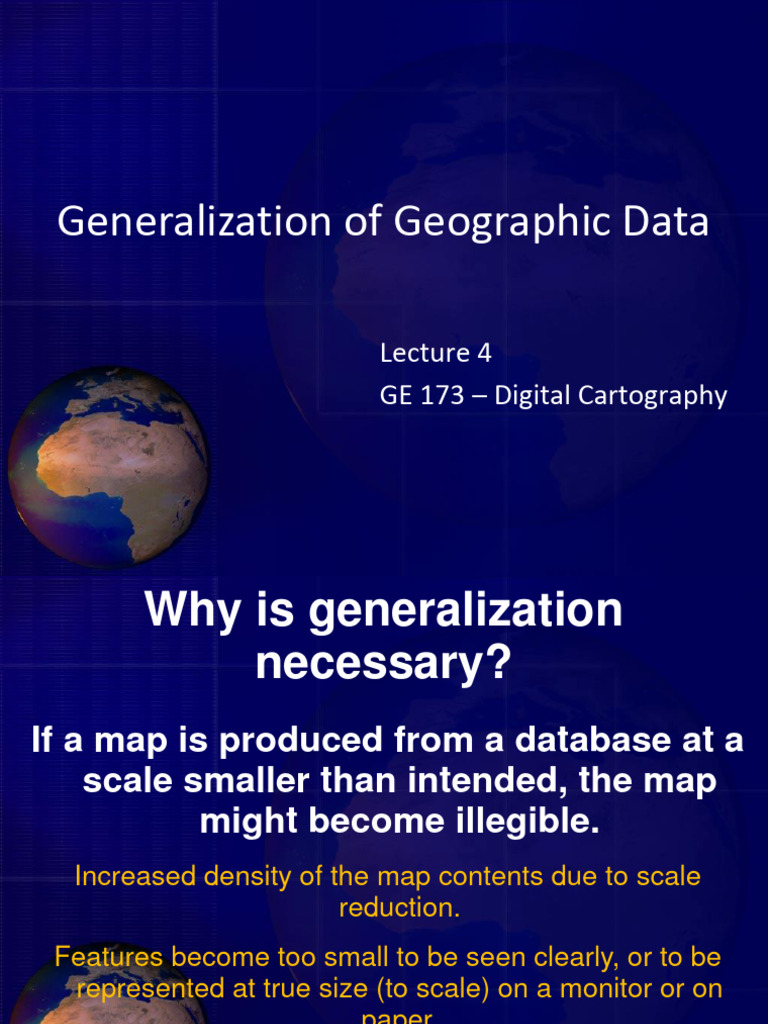 Geographic Data Generalization Guide | PDF | Map | Cartography