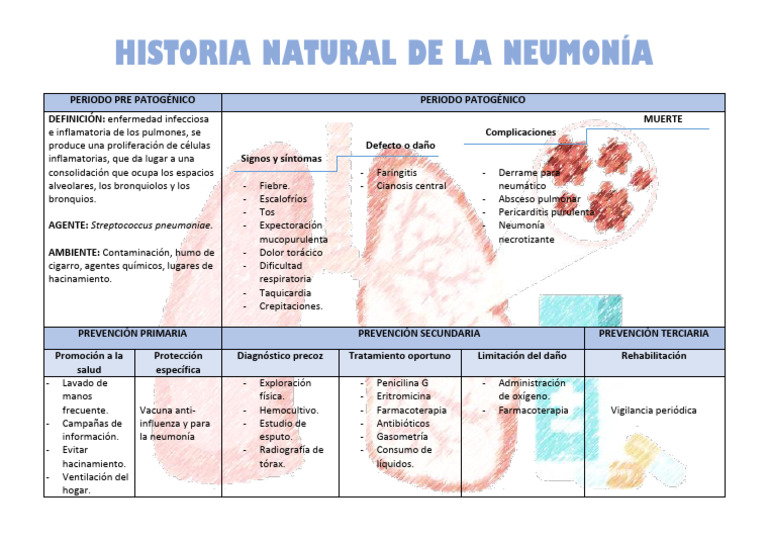 Historia Natural Neumonía | PDF | Neumonía | Salud pública