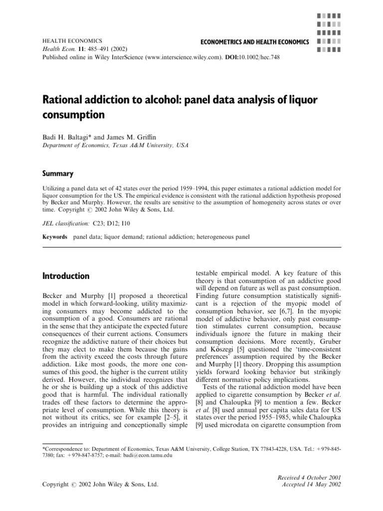 Baltagi He | PDF | Consumption (Economics) | Elasticity (Economics)