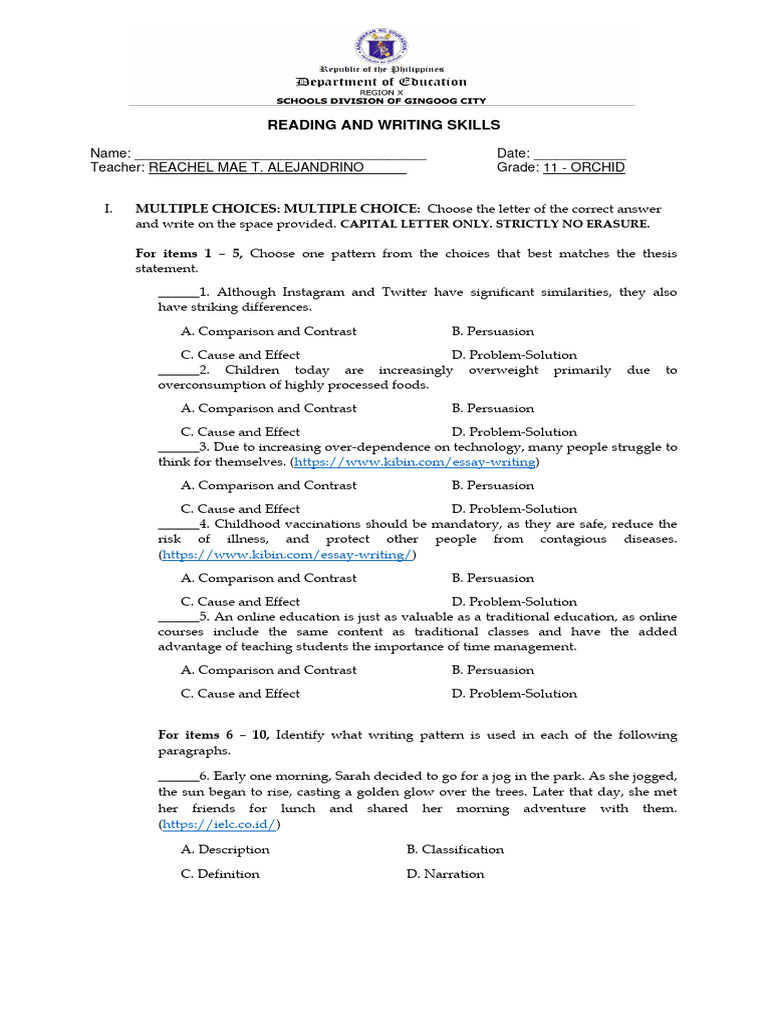 Reading and Writing .EXAM 1 | PDF | Local Area Network | Wi Fi