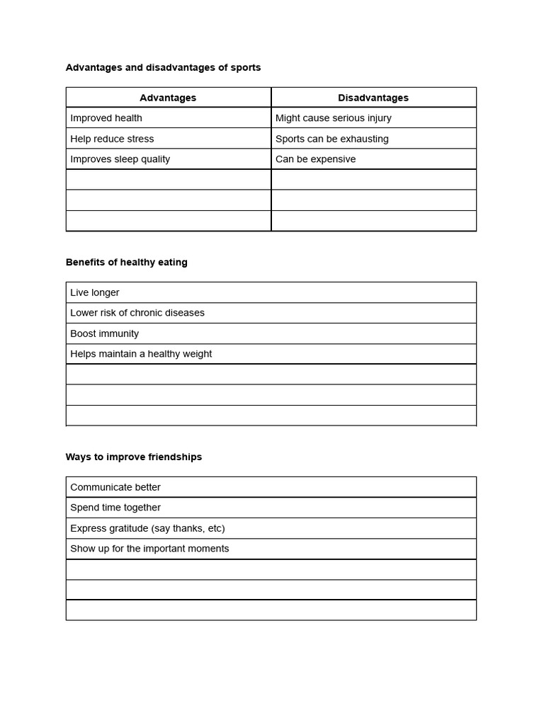 Advantages and Disadvantages of Sports | PDF