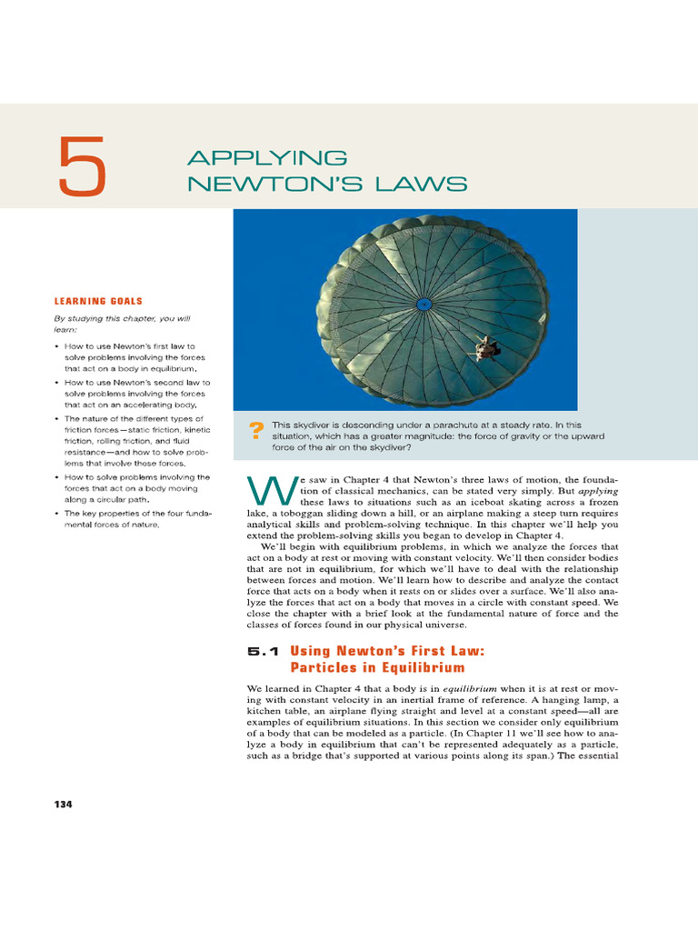 5 - Applying Newton's Law | PDF