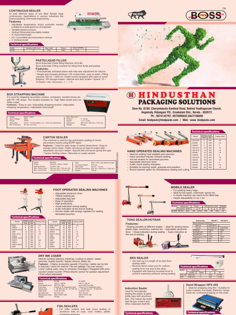 Boss hps120 Induction Sealer Machine | PDF | Mechanical Engineering