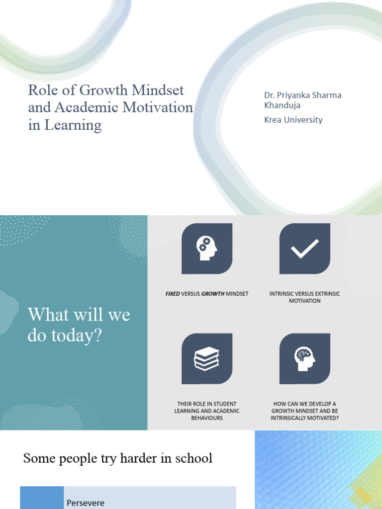 Role of GM and IM | PDF | Mindset | Motivational