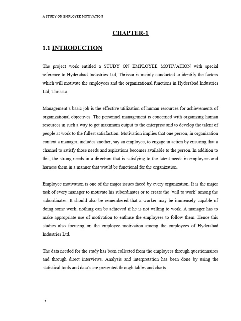 Employee Motivation Study in Hyderabad Industries | PDF | Asbestos | Motivation
