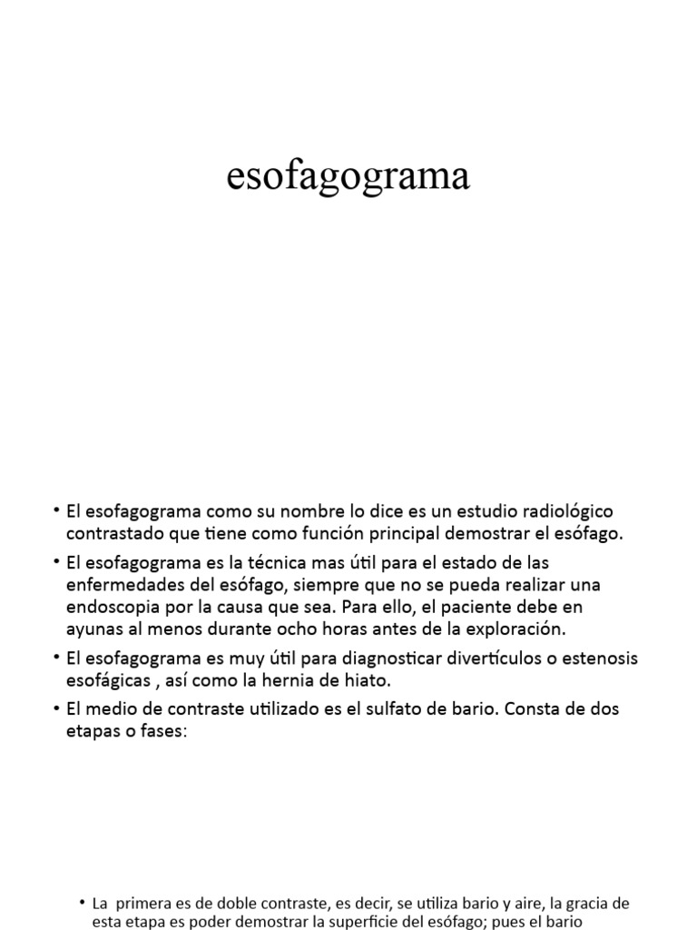 Esofagograma | PDF | La enfermedad por reflujo gastroesofágico ...