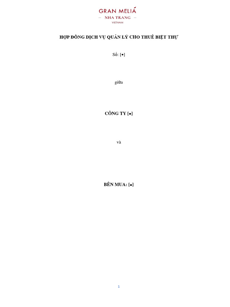 Mau HĐ Dich Vu Quan Ly Cho Thue BT | PDF