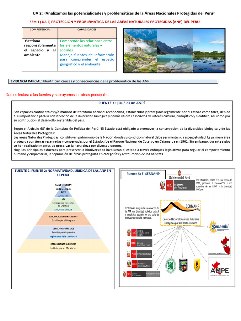 SEM 1 (UA 2) Estudiante | PDF | Biodiversidad | Área protegida