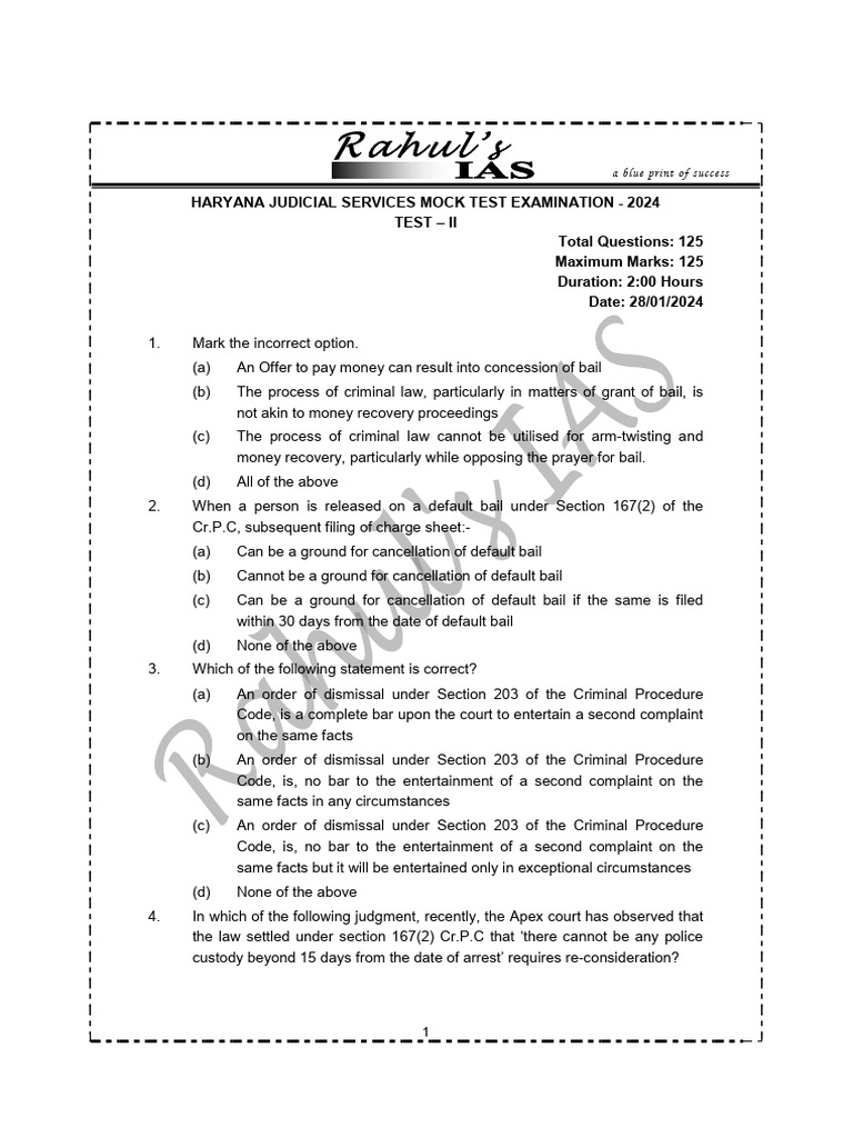 GK Questions | PDF | Eviction | Bail