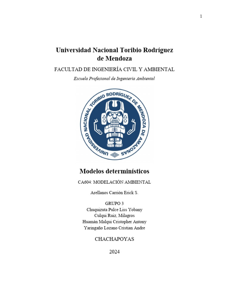 Informe Modelo Determinístico - Año 2018 | PDF | Agua | Ingeniería