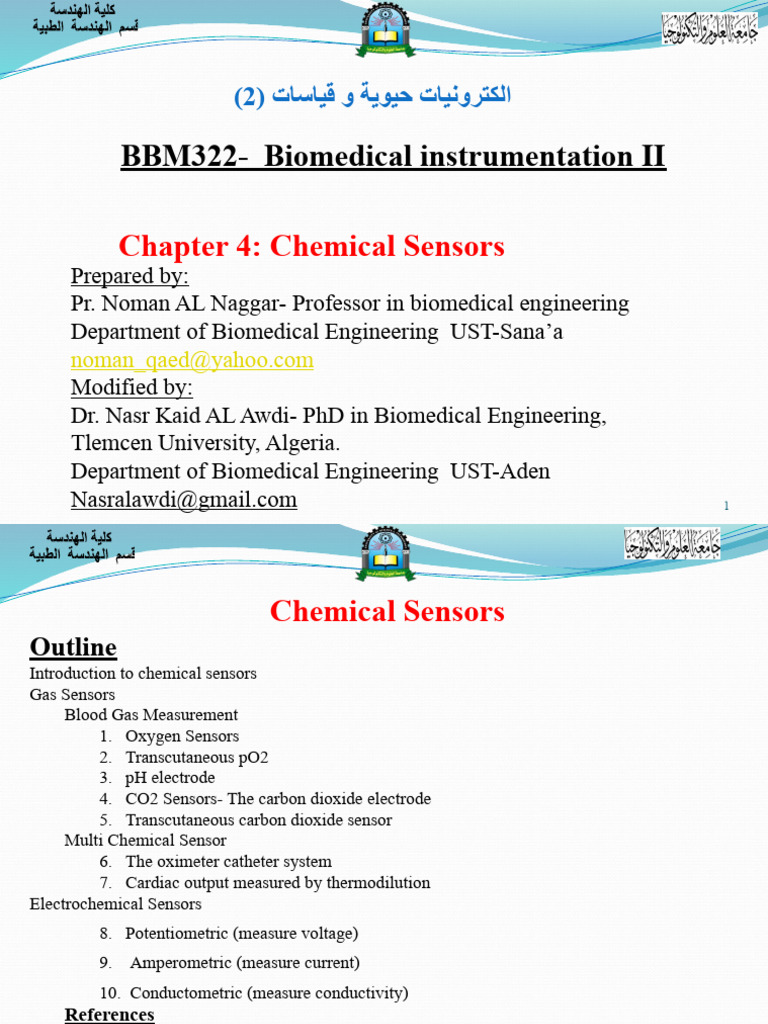 Chapter 4 Chemical Sensors | PDF | Physical Chemistry | Applied And ...