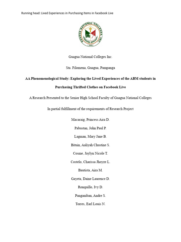 Practical Research 1 Abm Reuben Group 2 | PDF | Online Shopping ...