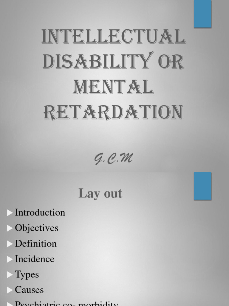 01-Mental Retardation | PDF | Intellectual Disability | Mental Disorder