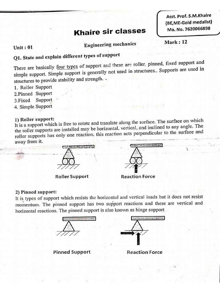 Unit 1 Mechanic Pdf