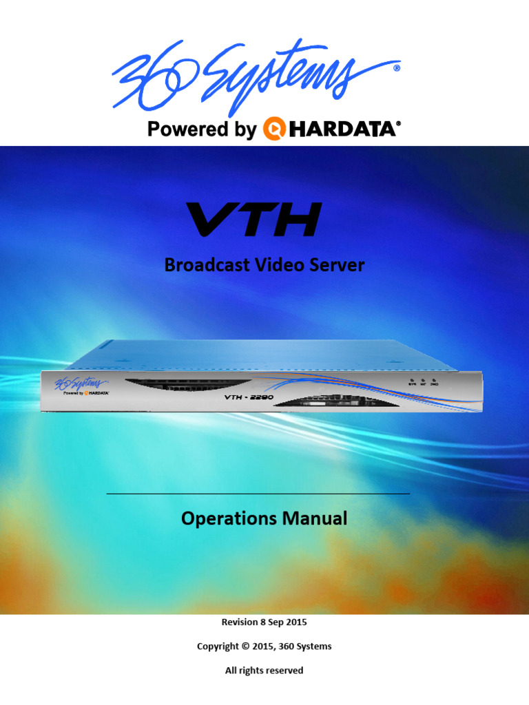 VTH Operations Manual 10-20-15 RC2 | PDF | Computer Monitor | Ac Power Plugs And Sockets