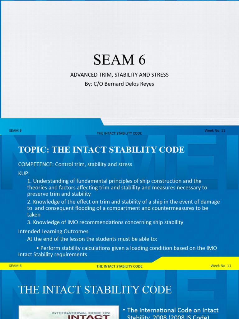 Intact Stability Code Overview for Ships | PDF | Ships | Watercraft