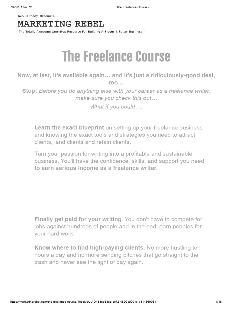 John Carlton - The Freelance Course | PDF | Copywriting | Marketing