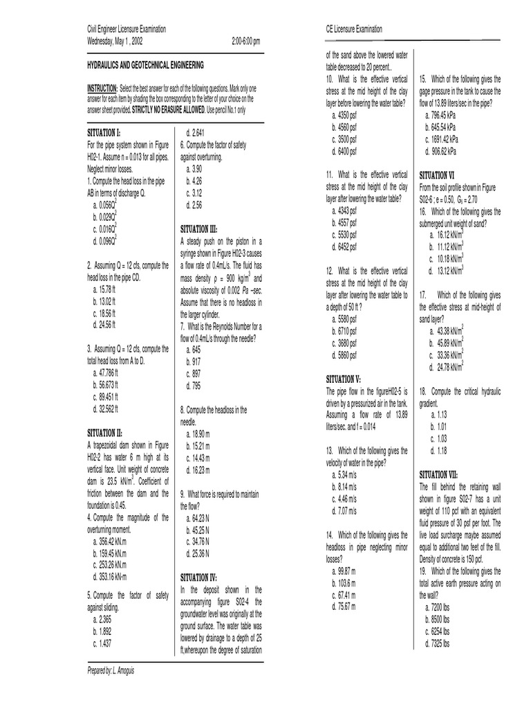 2002 May prob ok | PDF | Fluid Dynamics | Mechanics