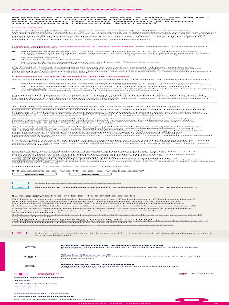 Honnan Tudhatom Meg A PIN - És PUK-kódomat, Ha Blokkoltam A SIM ...