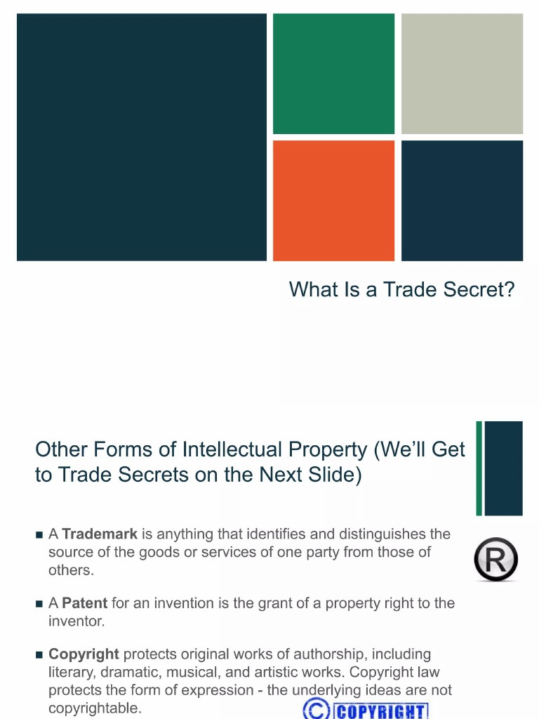 What Is A Trade Secret - 20240502 - 005254 | PDF