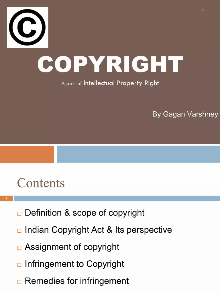 Copyright - Definition, Scope, Act & Perspectives in India - 20240502 ...