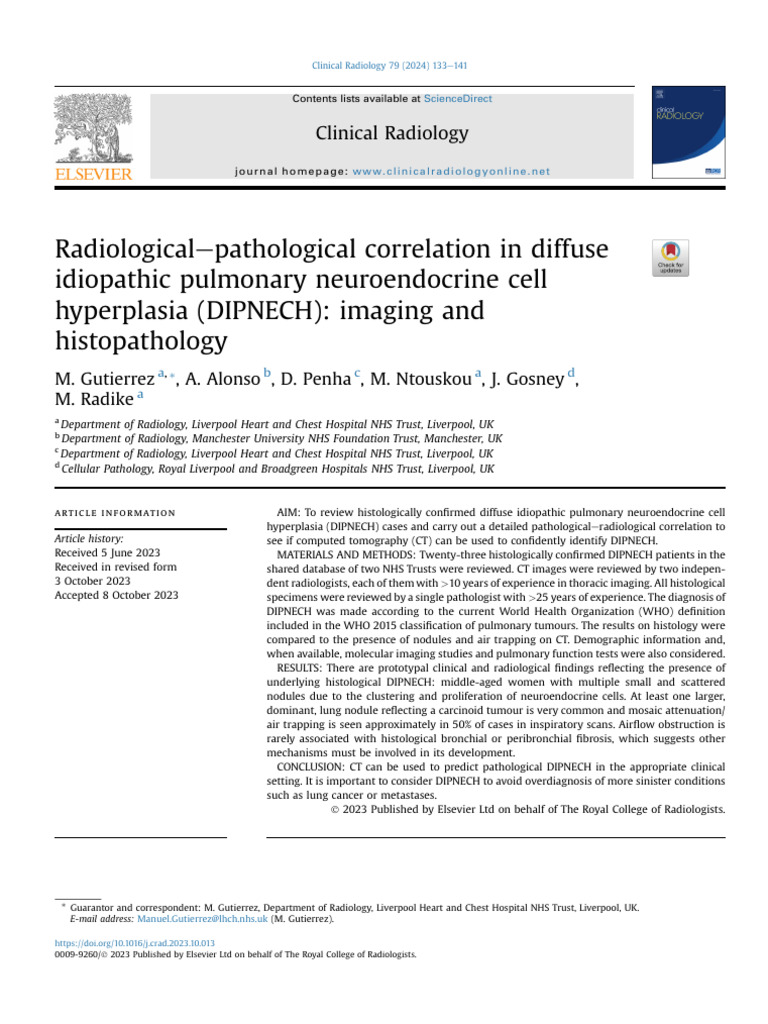 Radiological– Pathological Correlation in Di | PDF | Positron Emission ...