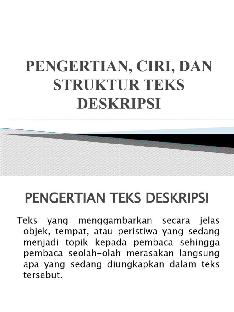 Struktur dan Ciri Teks Deskripsi | PDF