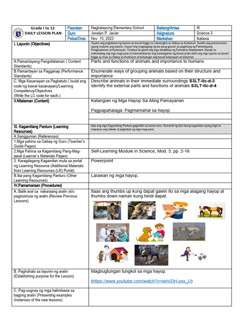 DLP Science 2nd QTR | PDF