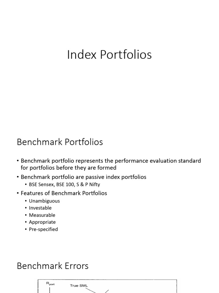 Index Portfolios | PDF | Stock Market Index | Stocks