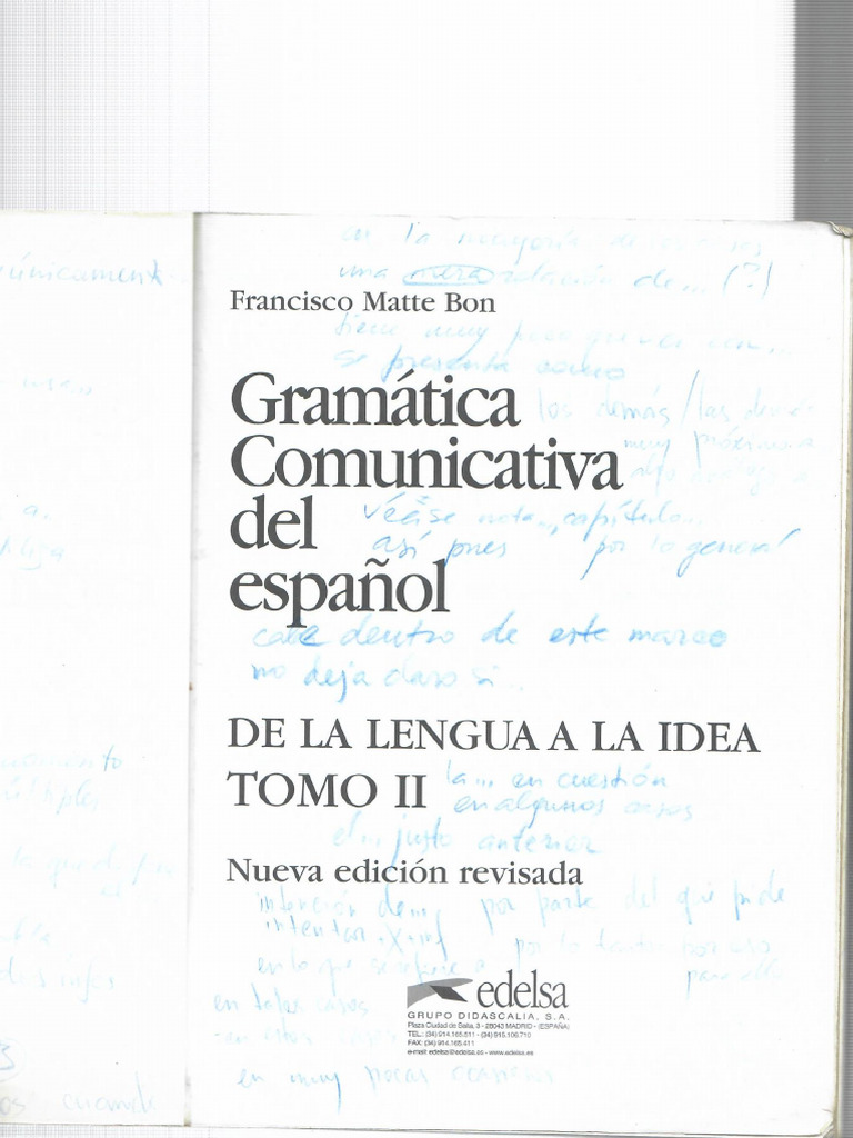 Bom Gramatica Comunicativa Espanol Tomo II | PDF