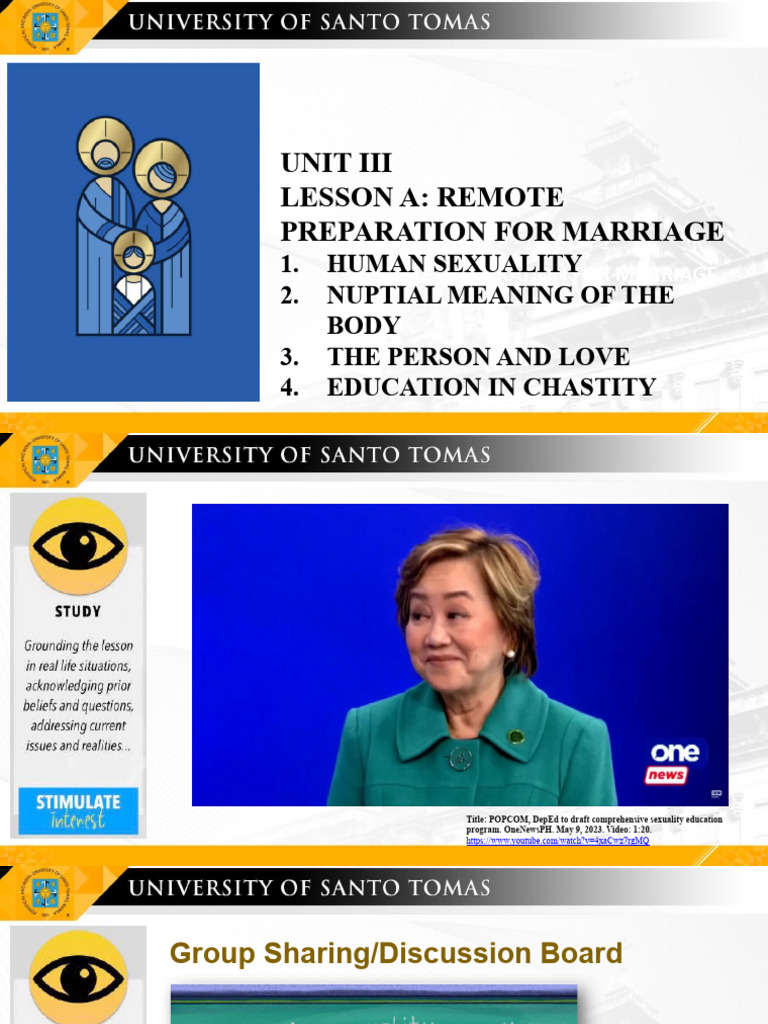 Unit Iii Lesson A: Remote Preparation For Marriage | PDF | Love | Chastity