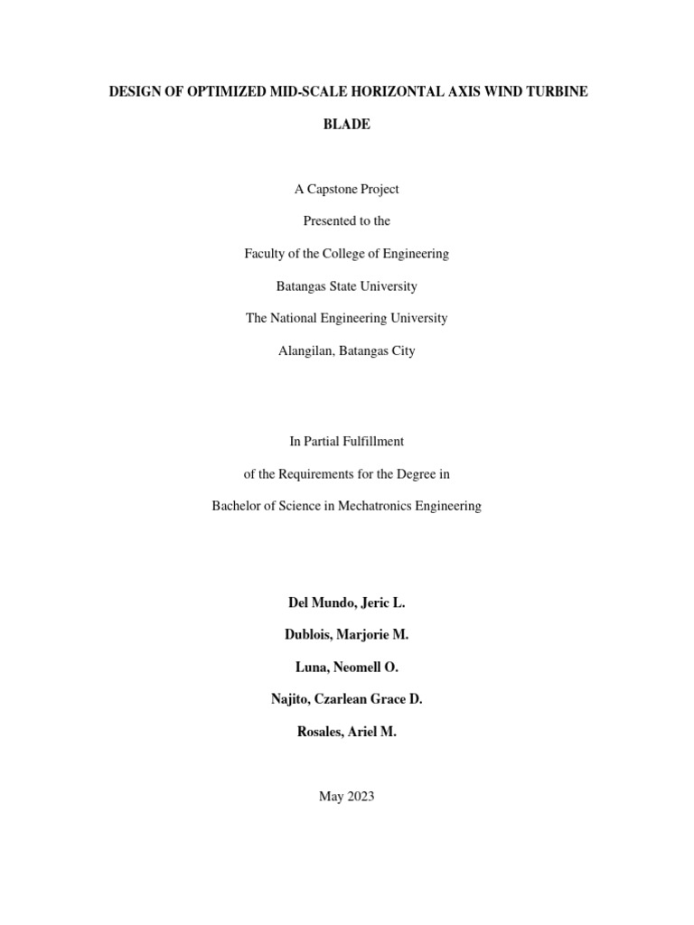 FULL MANUSCRIPT BSMEXE Design of Optimized Mid Scale Horizontal Axis ...