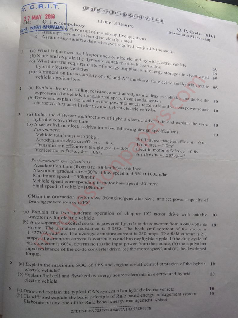 HEV QP Model 2 | PDF
