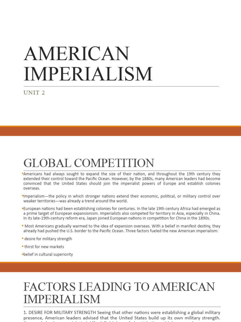 Factors Driving American Imperialism | PDF | Panama Canal | Cuba