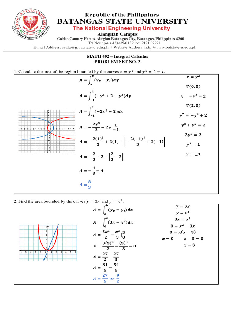 PROBLEM SET NO. 3 - Key To Corrections | PDF | Analytic Geometry | Mathematics