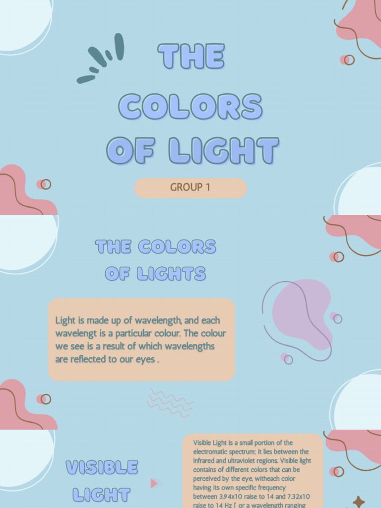 Group 1 Science PPT Colors of Light - 20240214 - 175603 - 0000 | PDF